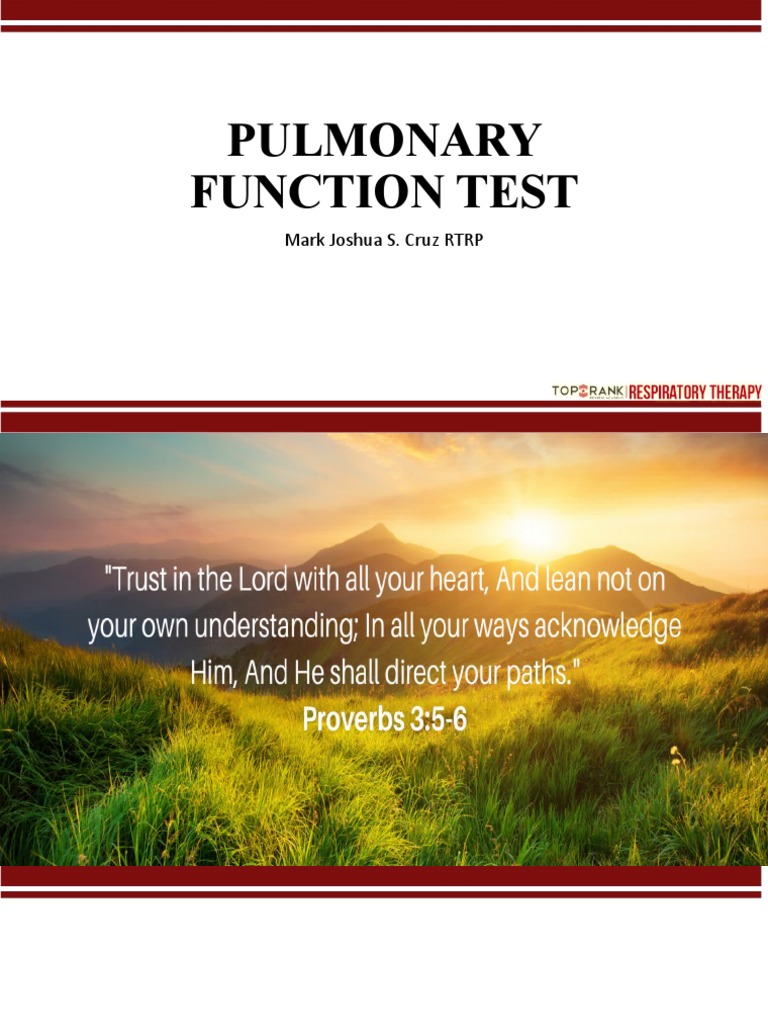 Pulmonary Function Test | PDF | Exhalation | Respiratory System