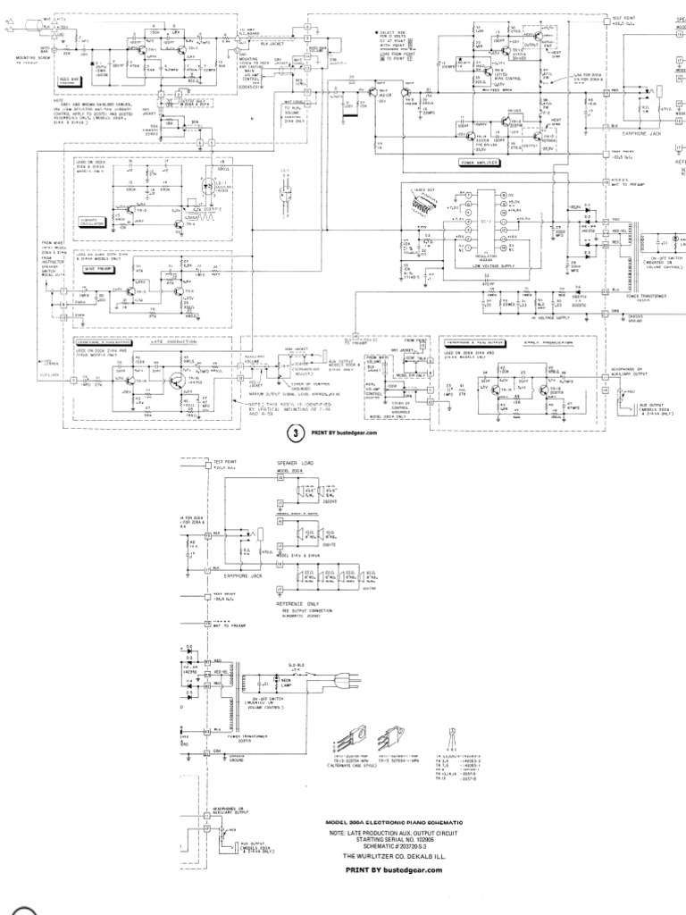 Schematic Wurlitzer 200A | PDF