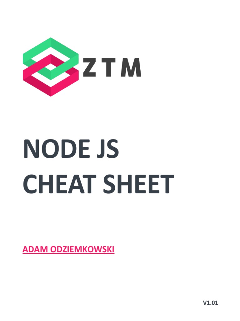 Node Js Cheat Sheet: Adam Odziemkowski | PDF | Client–Server Model ...