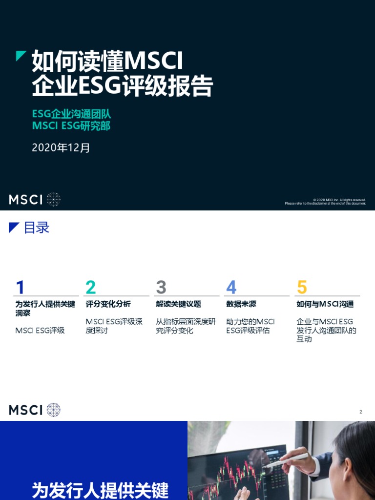 如何讀懂MSCI ESG Ratings Report (簡體中文) 202012 | PDF