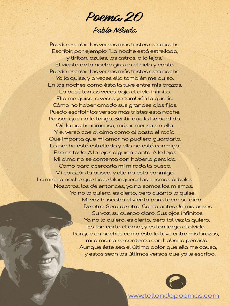 Poema 20 Pablo Neruda PDF | PDF | Poesía