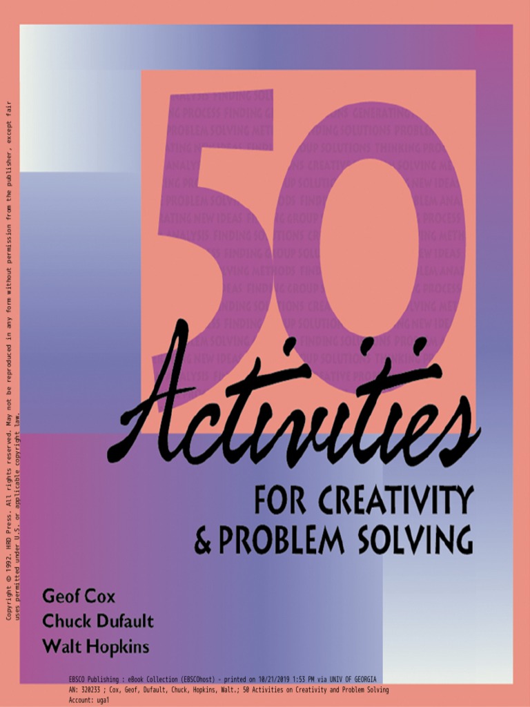 50 Activities For Creativity and Problem Solving | PDF | Information ...