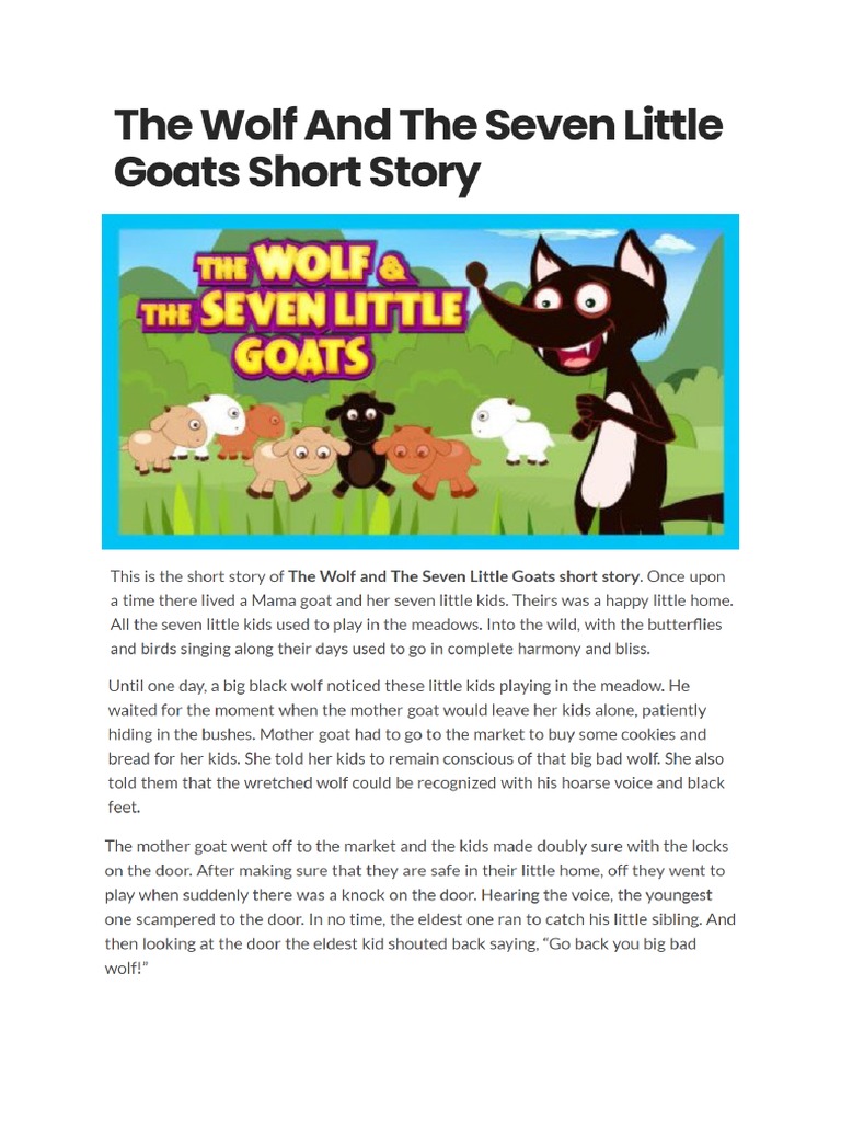 The Wolf and Seven Little Goats | PDF
