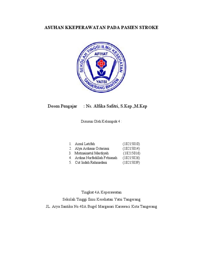 Kel 4 - Askep Stroke - 4a Keperawatan | PDF
