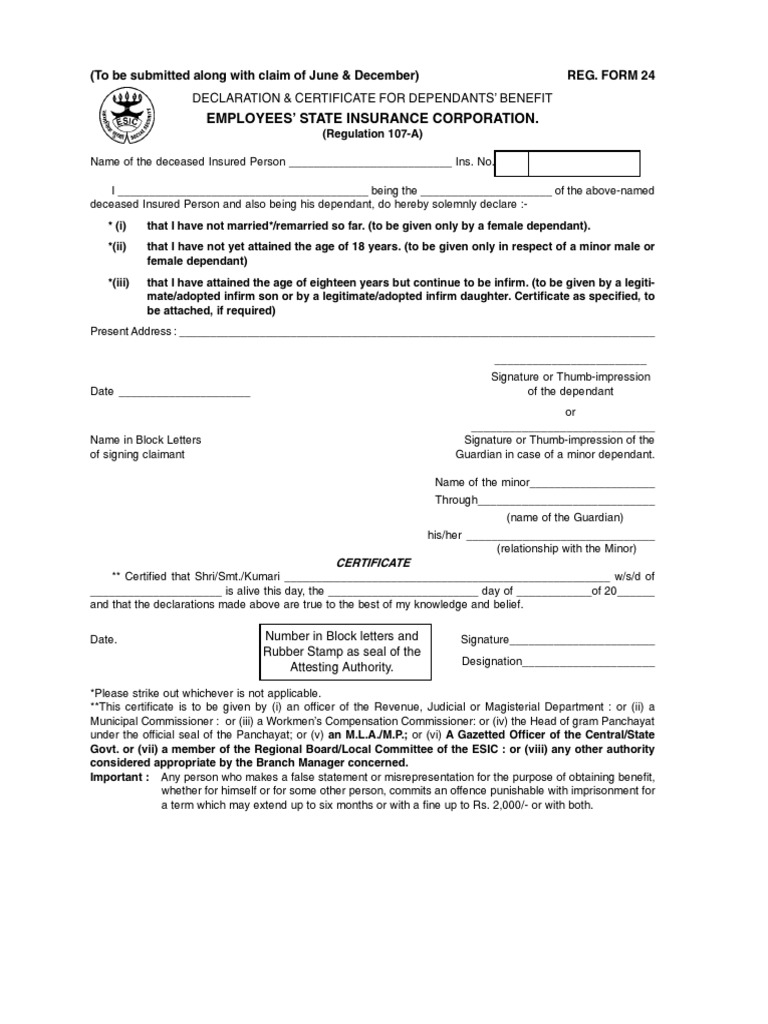 Form-24 Declaration and Certificate For DB | PDF | Justice | Crime ...