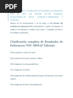 NOC Por Códigos | PDF | Sistema respiratorio | Especialidades Medicas