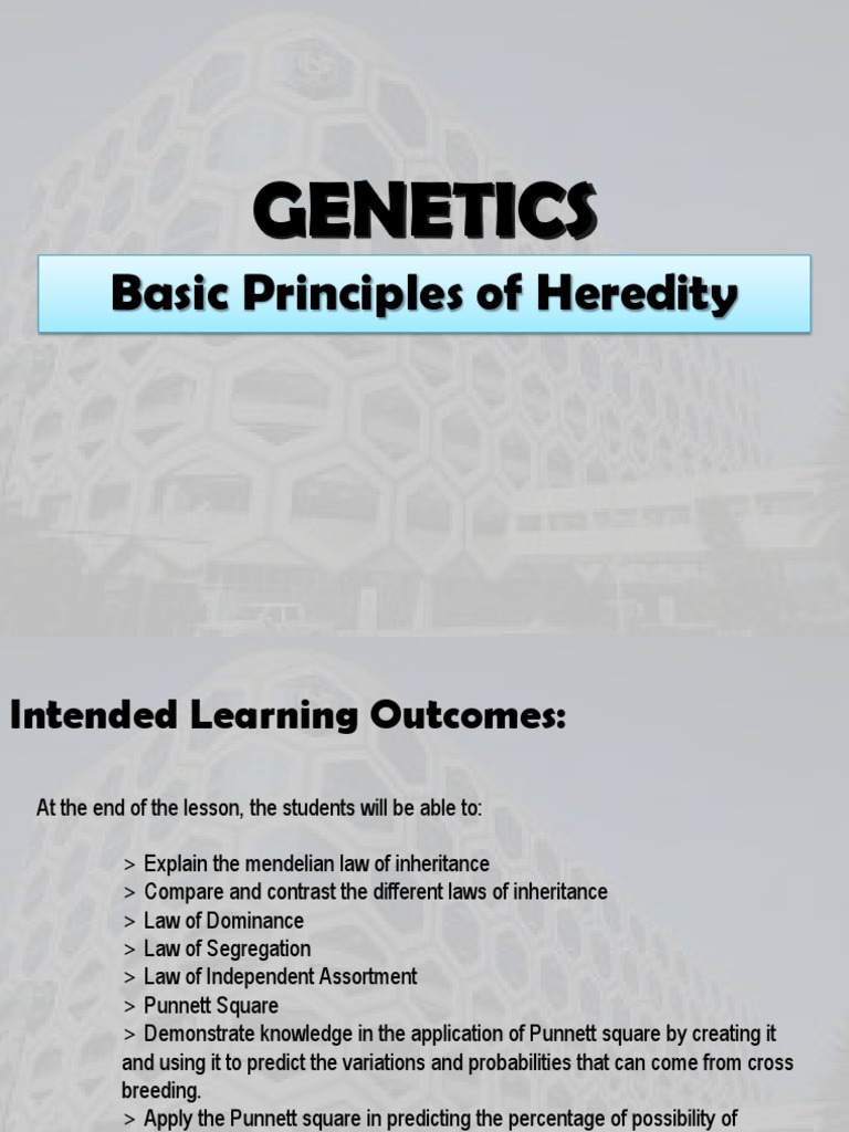 02 Basic Principles of Genetics | PDF | Allele | Dominance (Genetics)