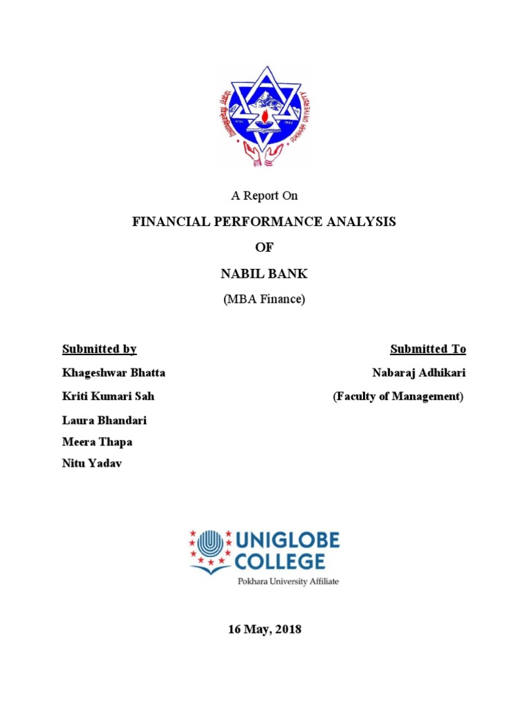 Nabil - Bank - Report - Final (Fianancial - Performance - Analysis ...