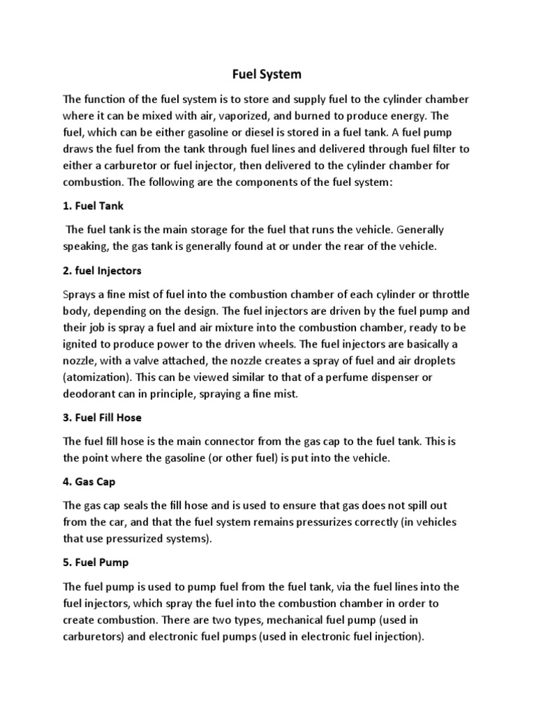 Fuel System Assignment 4-5-1 | PDF | Fuel Injection | Carburetor