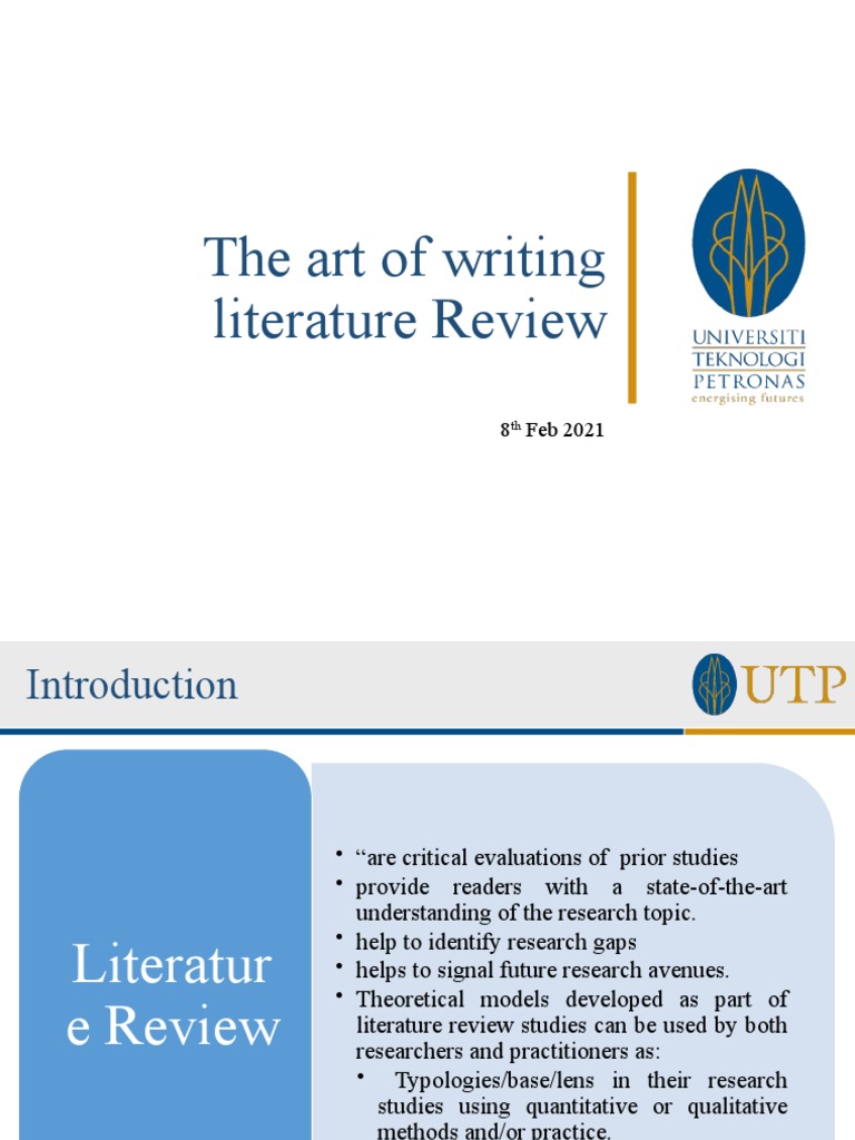 The Art of Writing Literature Review | PDF | Quantitative Research ...