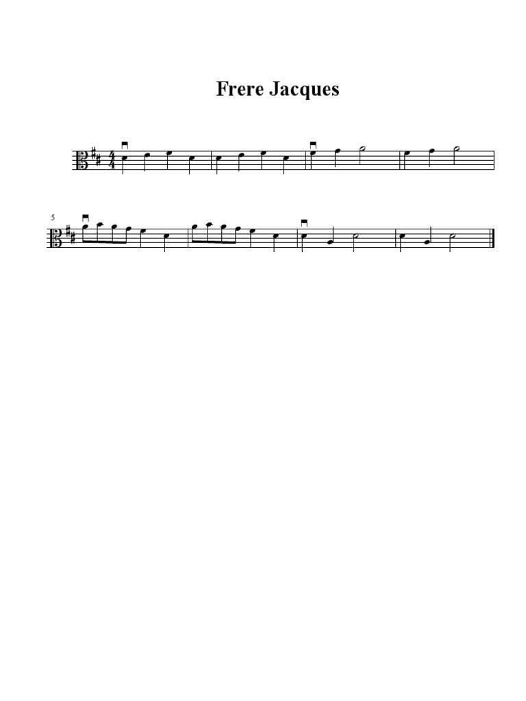 Frere Jacques VIOLA | PDF