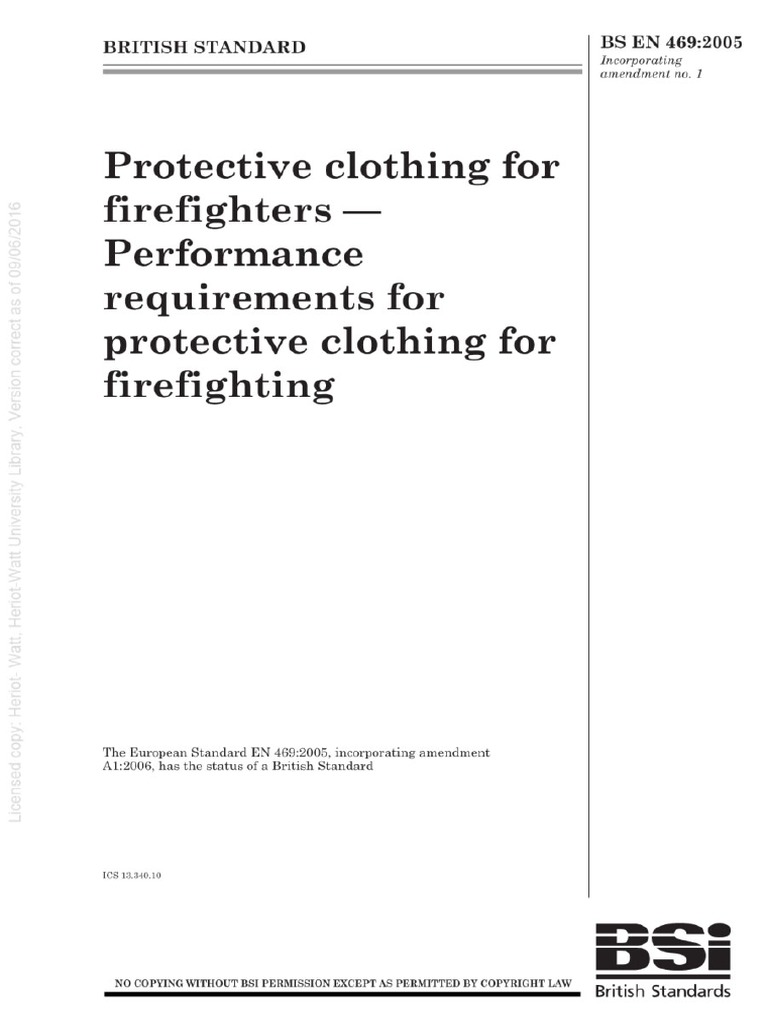 BS en 469 2005 | PDF