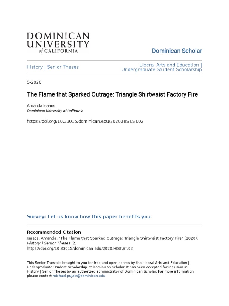 Triangle Shirtwaist Fire Impact Analysis | PDF | Strike Action ...