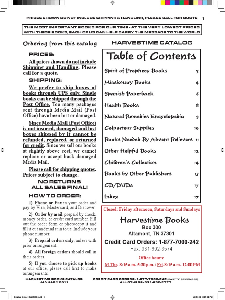 Fdocuments - in Harvestime Books Catalog | PDF | Books | Mail