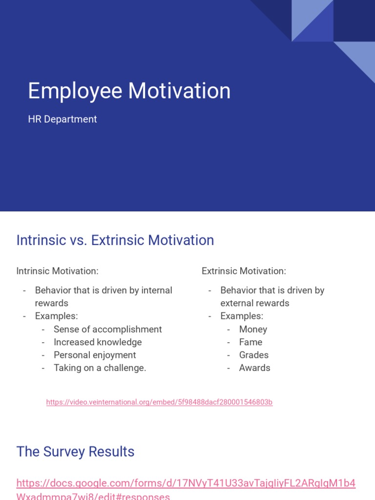 Employee Motivation | PDF
