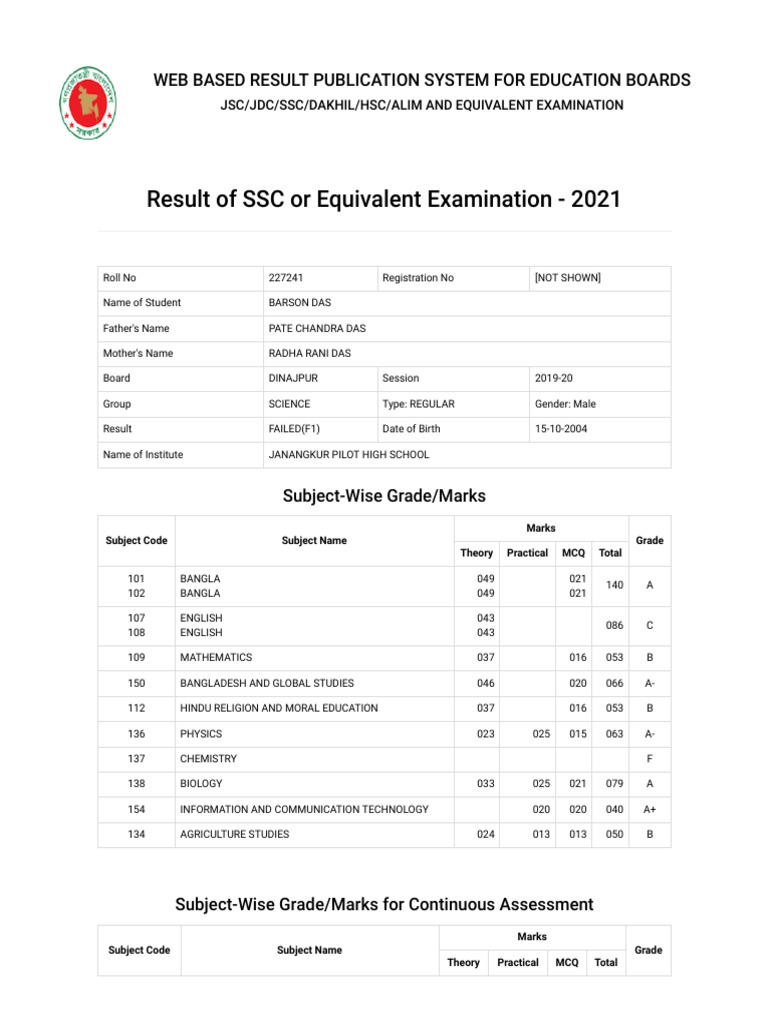 Web Based Result Publication System For Education Boards | PDF