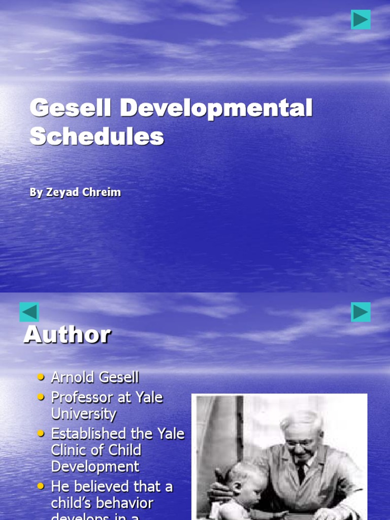 Gesell Developmental Schedules | Download Free PDF | Educational ...