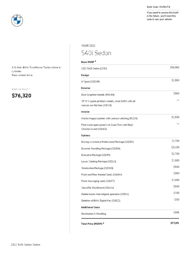 Build Your Own - View Build and Get A Quote - BMW | PDF | Airbag | Seat ...