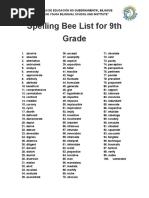7th Grade Spelling Bee Word List 2024 | PDF | Orthography | Spelling
