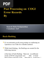 SAP Common COGI Errors | PDF | Error | Inventory