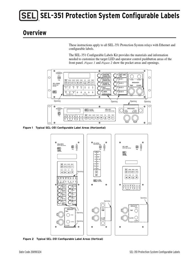 SEL-351 Protection System Configurable Labels | PDF | Computing | Software