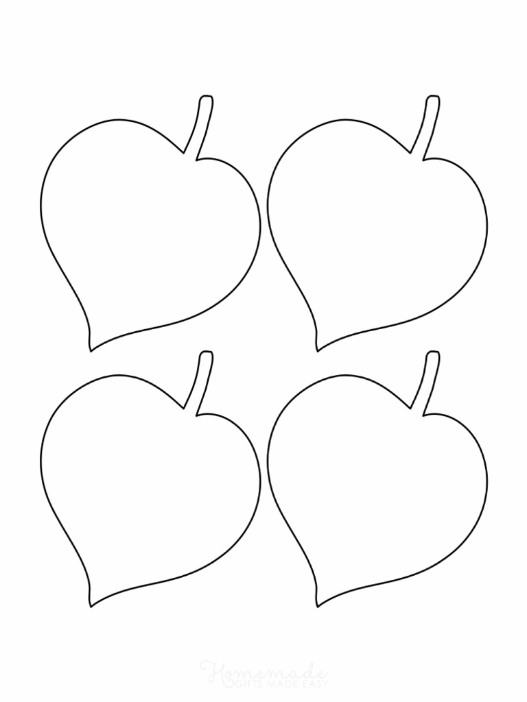 Leaf Template Heart Shaped Small | PDF
