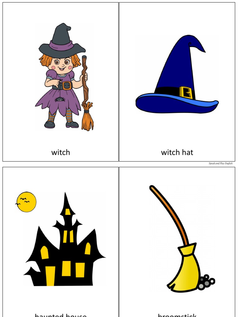 Halloween Flashcards Esl For Kindergarten | PDF