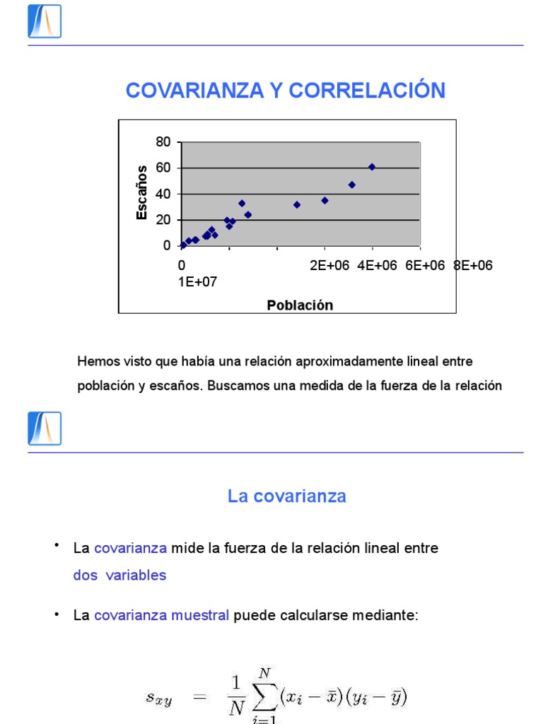 Covarianza Lineal Y CORRELACIÓN | PDF | Covarianza | Correlación y dependencia