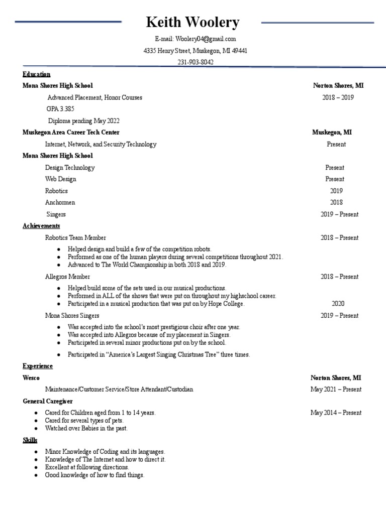 Keith Woolery Resume | PDF | Computing