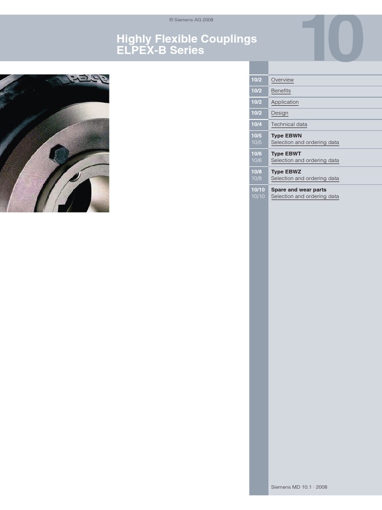 Highly Flexible Couplings ELPEX-B Series: © Siemens AG 2008 | Download ...