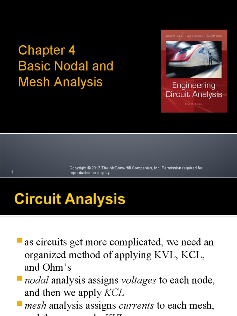 Basic Nodal and Mesh Analysis: Reproduction or Display. 1 | PDF | Electronic Circuits ...