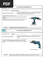 Ficha Técnica de Maquinaria | PDF | Herramientas | Science