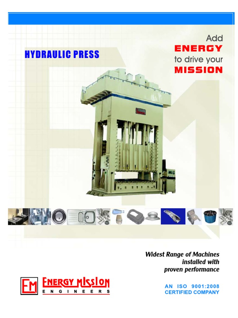 Hydraulic Deep Drawing Press | PDF | Pipe (Fluid Conveyance ...