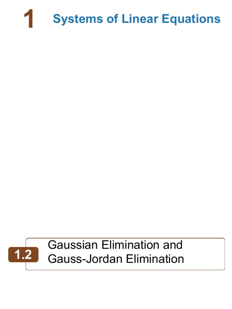Systems of Linear Equations | PDF | System Of Linear Equations | Matrix ...