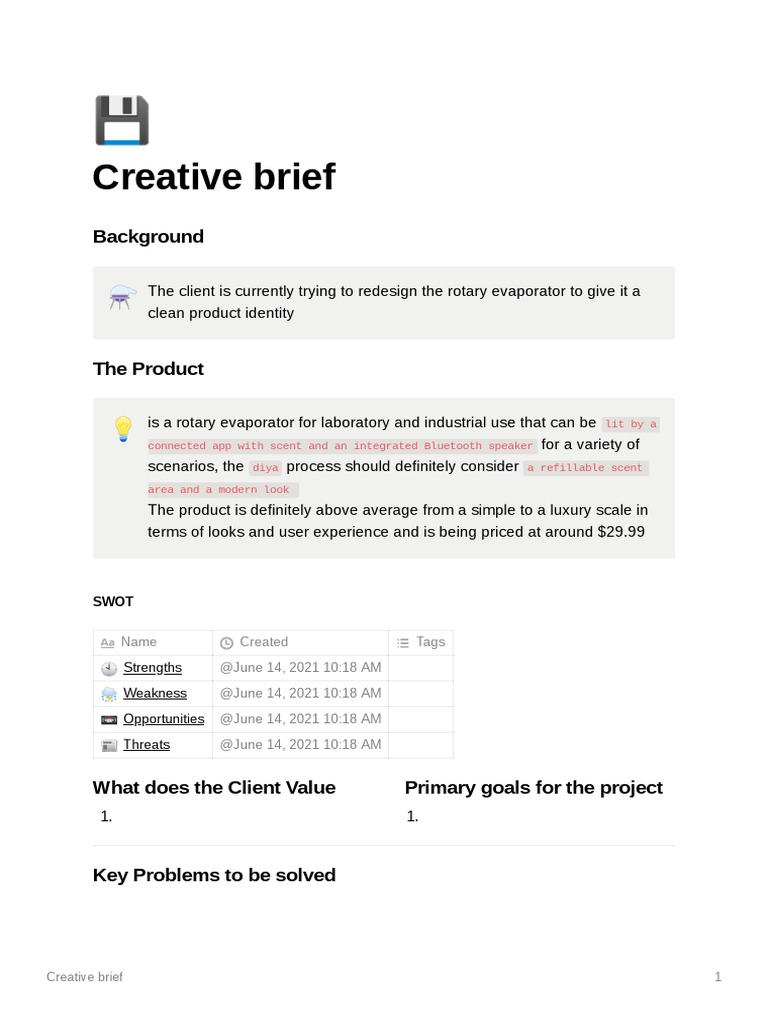 Creative Brief: Background | Download Free PDF | Computing