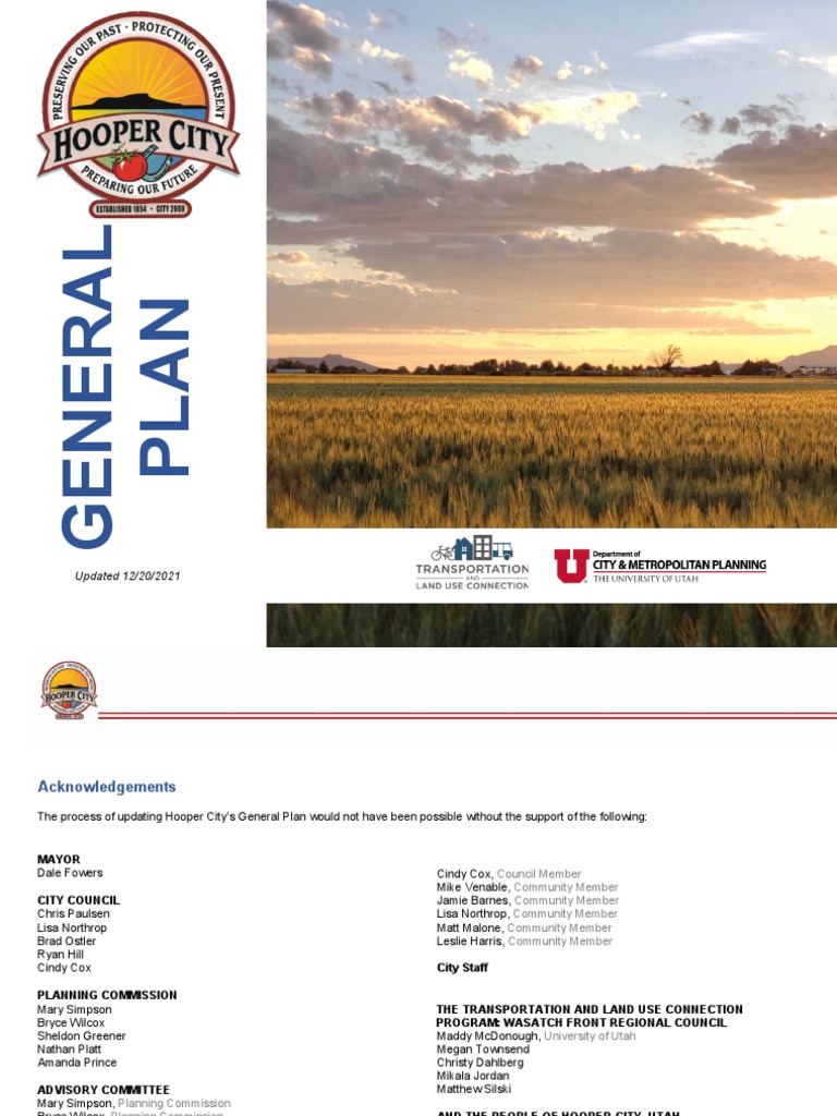 Hooper City General Plan Overview | PDF | Race And Ethnicity In The ...