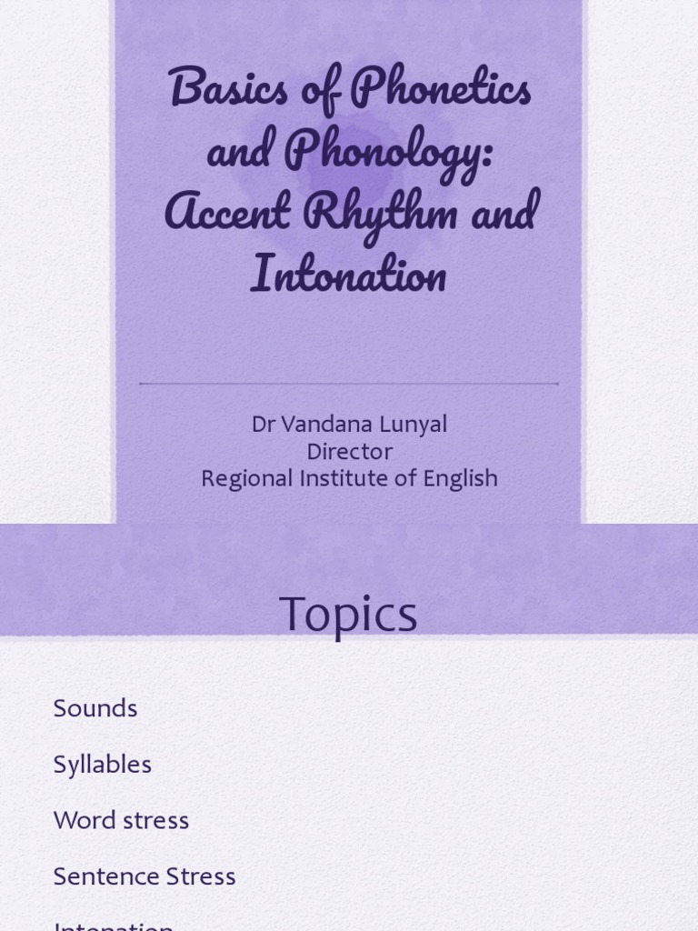 Basics of Phonetics and Phonology KV | PDF | Stress (Linguistics ...