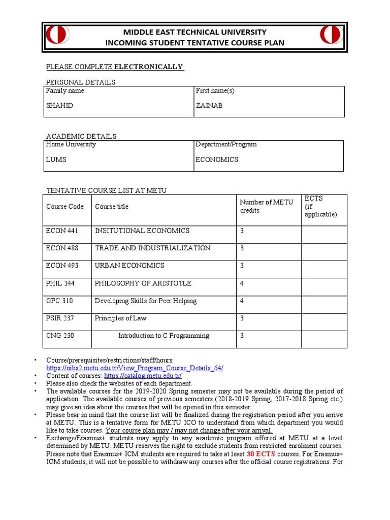 Tentative Course Plan | PDF | Academia