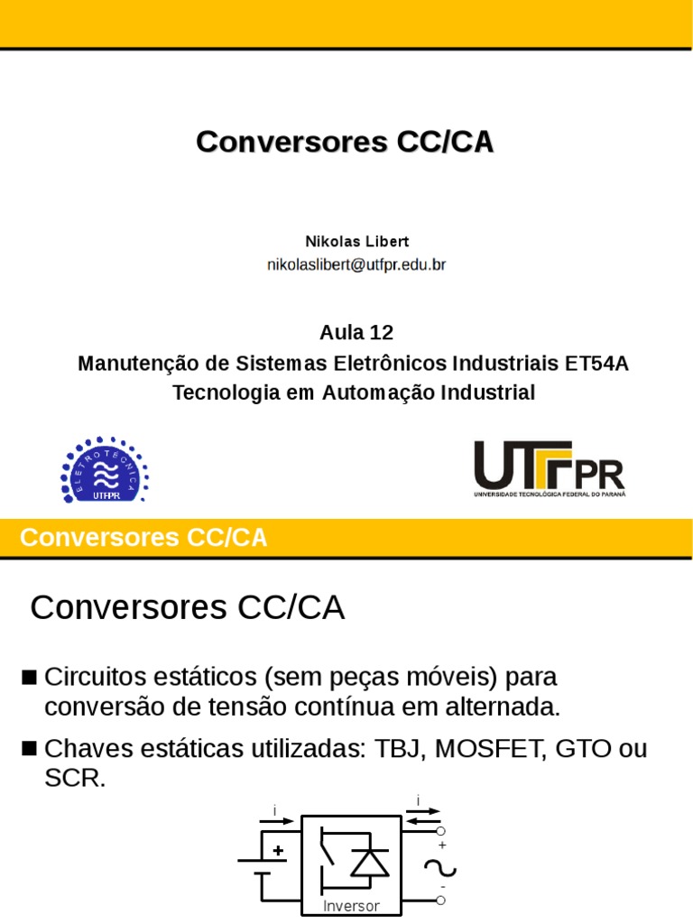 Tipos e Aplicações de Inversores CC/CA | PDF | Fonte de energia ...