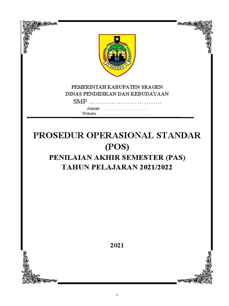 Contoh Pos Pas 21-22 | PDF
