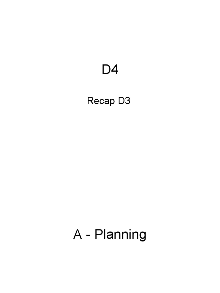 d4 Org | PDF | Goal | Strategic Planning