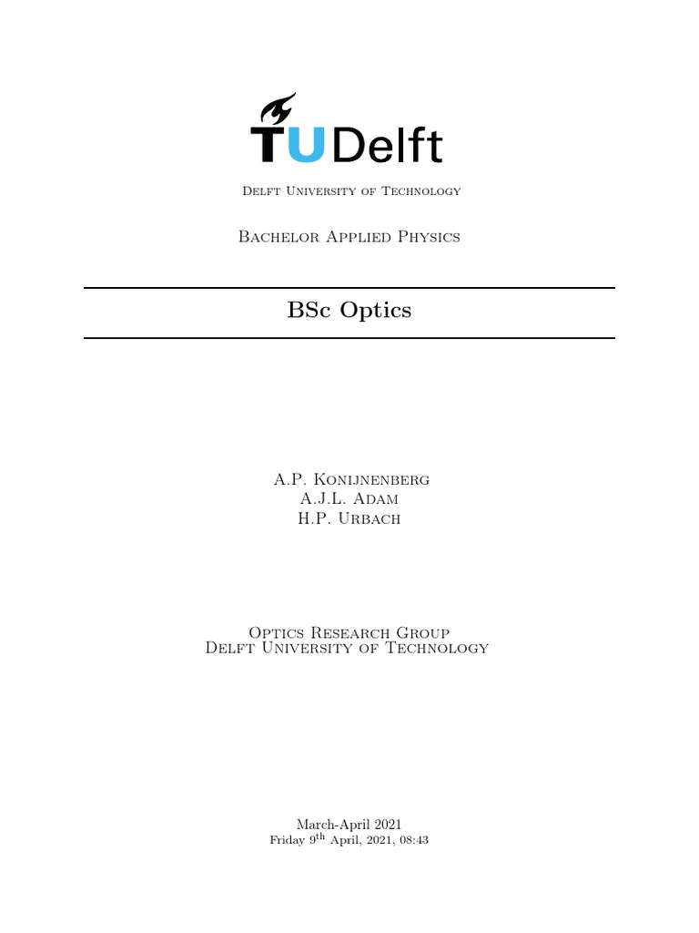 Optics Book v3 | PDF | Optics | Electric Field