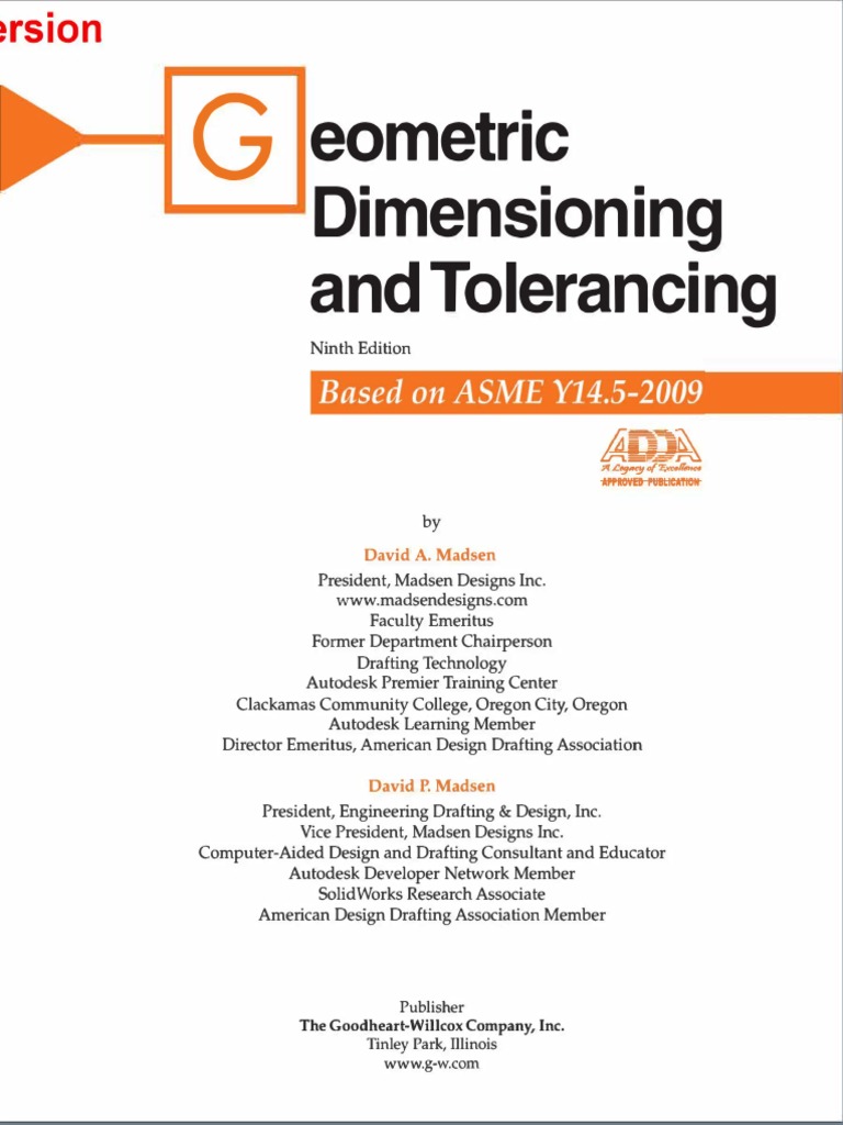 Geometric Dimensioning and Tolerancing by David A. Madsen | PDF ...