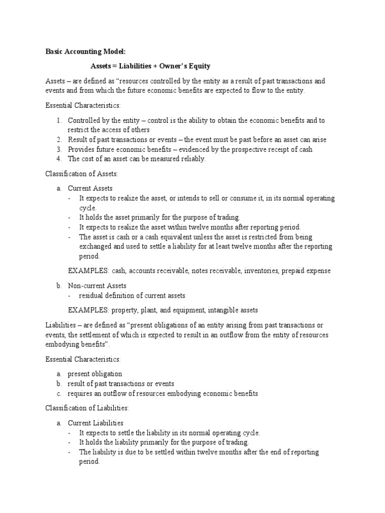 Basic Accounting Model | PDF | Debits And Credits | Liability ...
