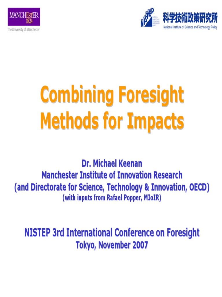 Combining Foresight Methods For Impacts | PDF | Analysis | Policy