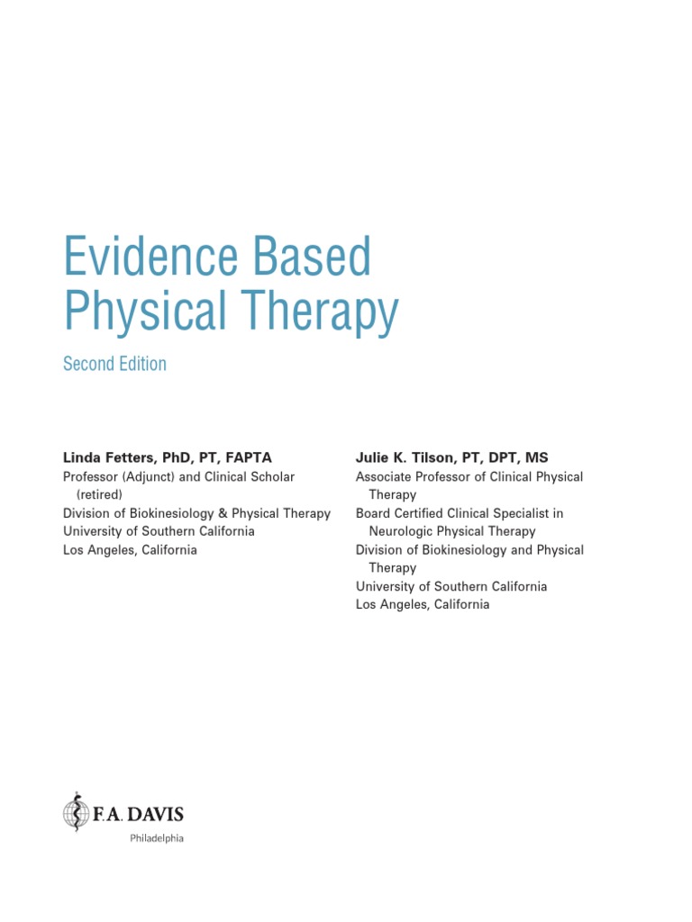 Evidence Based Physical Therapy, 2nd Edition | PDF | Evidence Based Medicine | Evidence Based ...