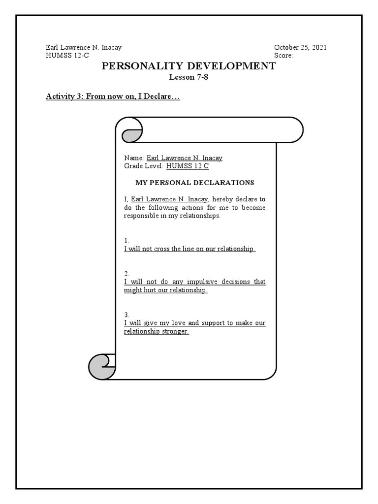 Earl Lawrence Inacay PERDEV MOD 7-8 | PDF