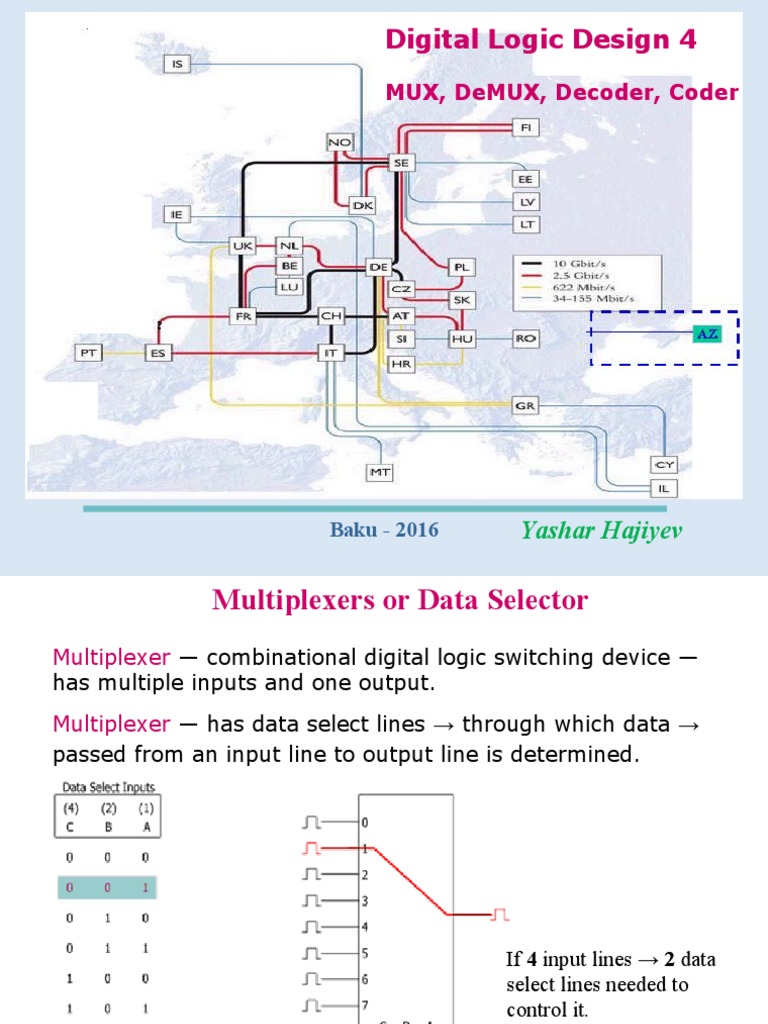 Digital Logic Design 4 MUX, DeMUX, Decoder, Coder | PDF | Binary Coded Decimal | Logic Gate
