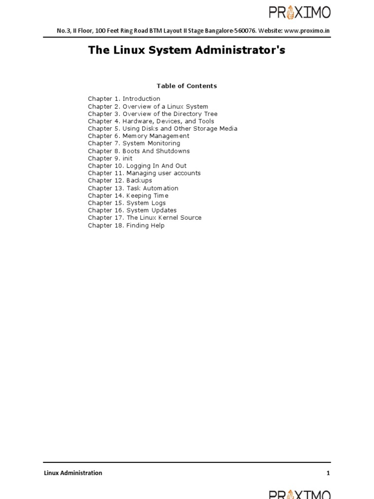 Training Linux Administration Material | PDF | File System | Linux