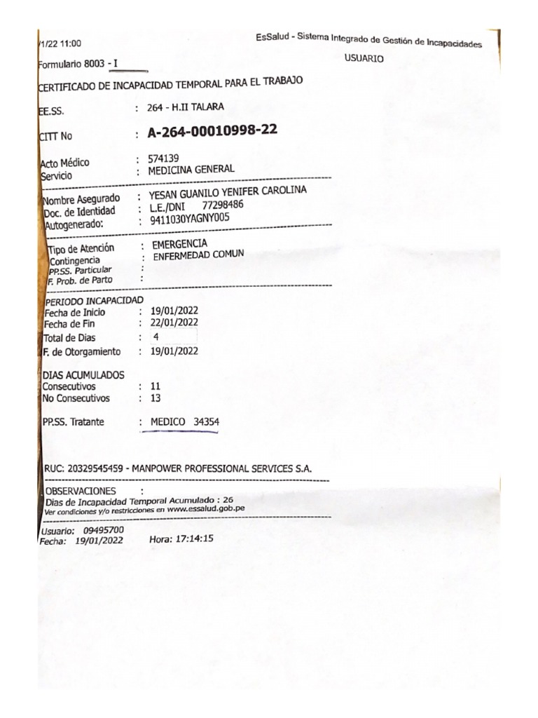 Formulario 8003 - I | PDF